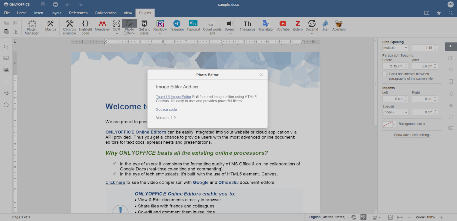 Cómo crear su propio complemento para ONLYOFFICE Docs - MuyLinux
