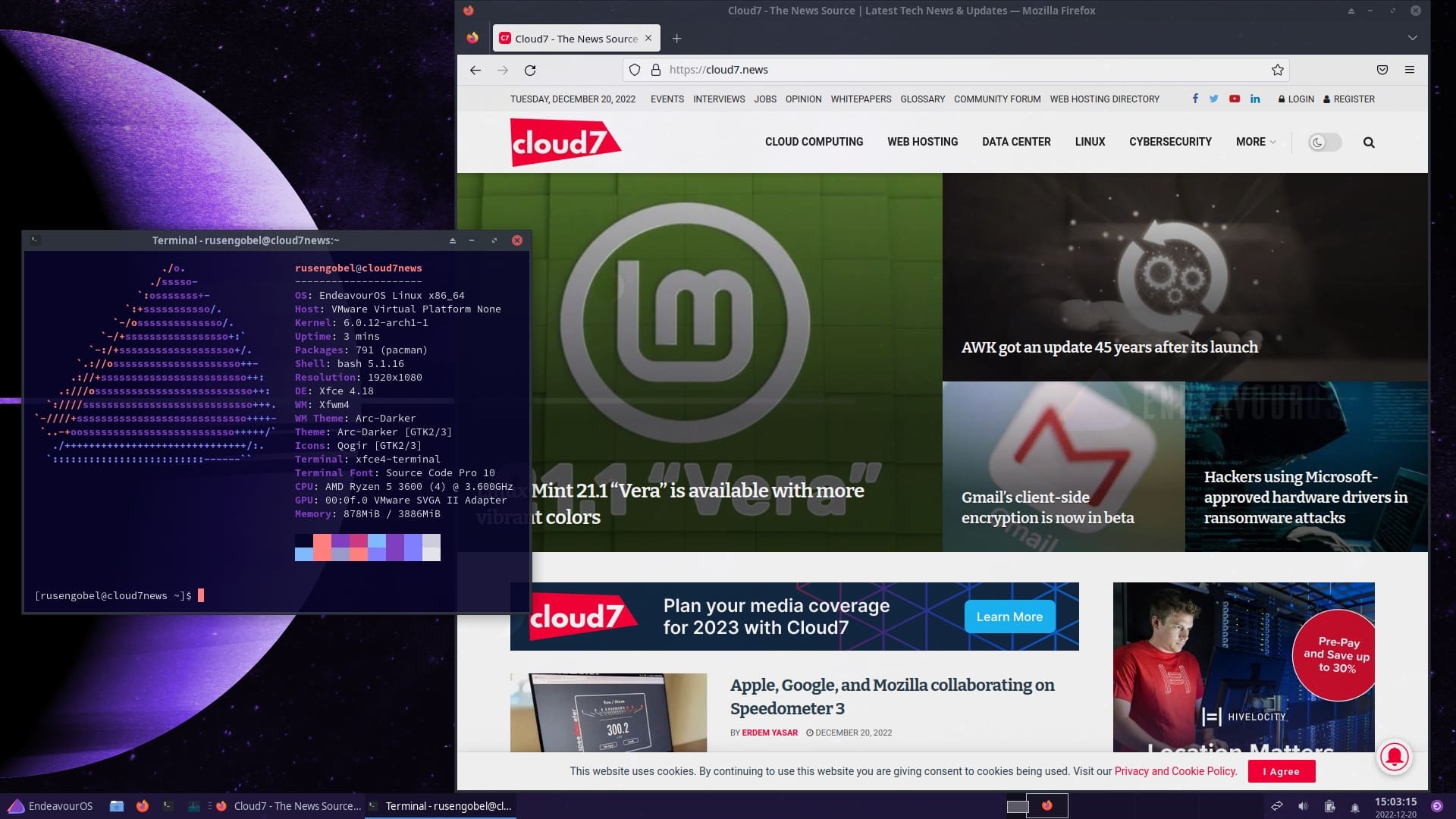 EndeavourOS "Cassini" 22.12 disponible para descargar - MuyLinux
