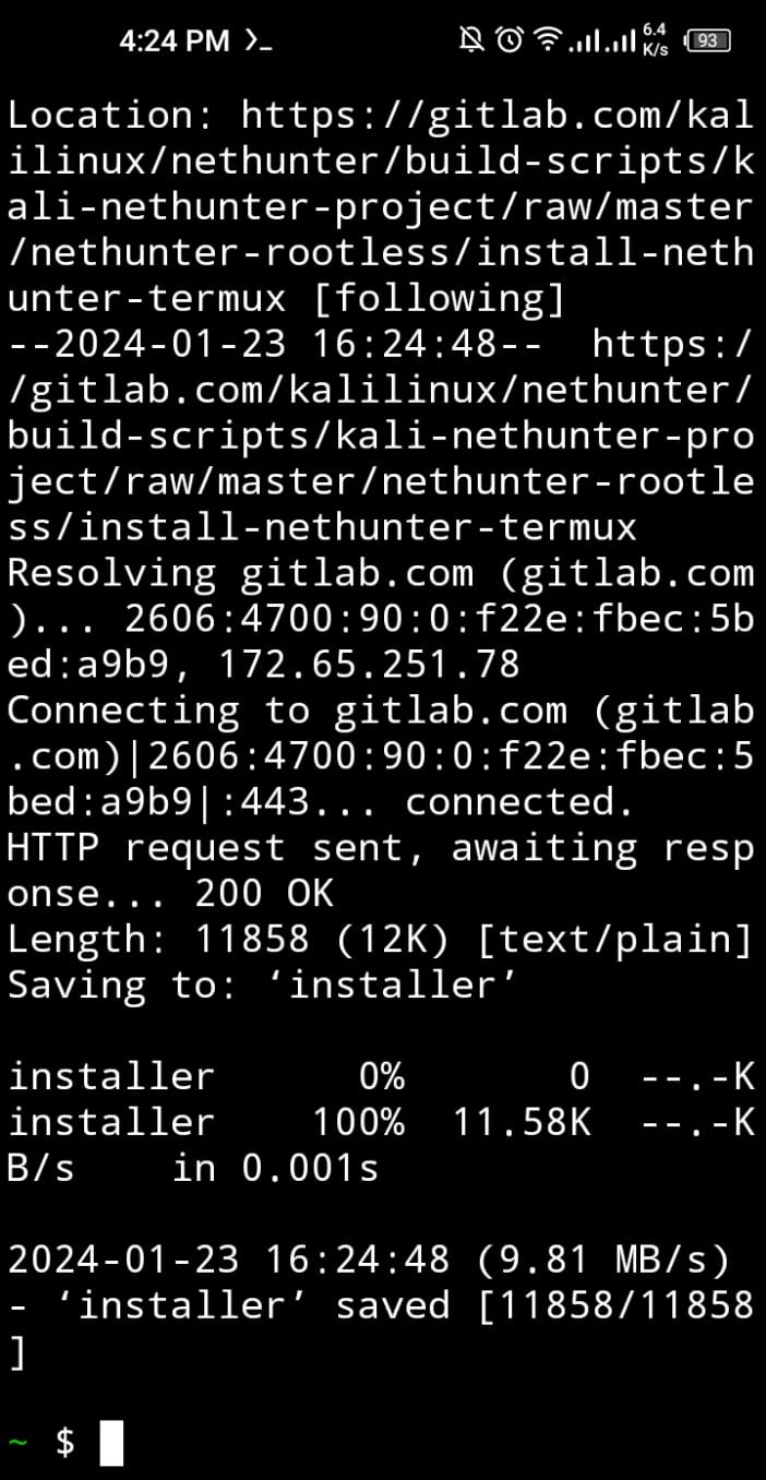 Instalación desrooteada de Kali Linux en Termux - MuyLinux