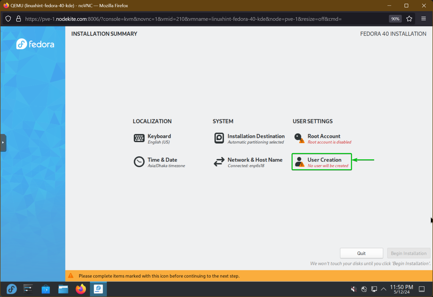 Cómo crear una máquina virtual Fedora 40 en Proxmox VE - MuyLinux